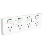 Clipsal Iconic Quad 4 Gang GPO Power Point With 2 Extra Blanks ...